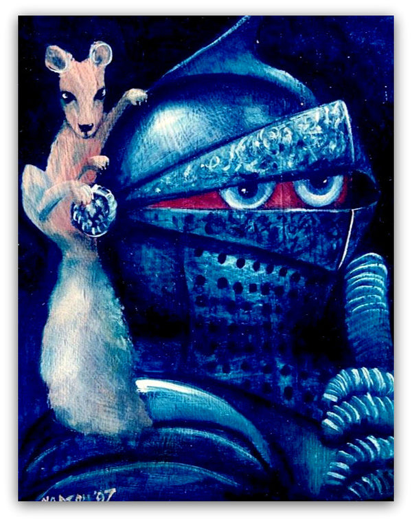 Portrait - Black Knight - Helen Norton Art